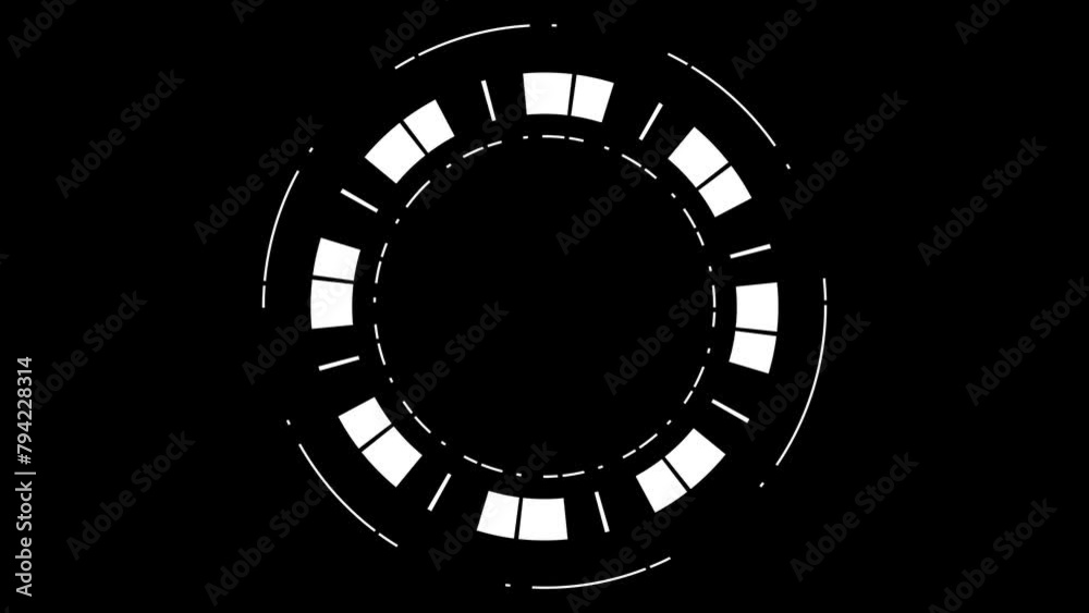 Vidéo Stock Loading animation or progress bar HUD element digital ...