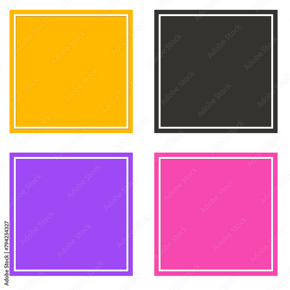 Colorful Text Box Title Box Banner Design Stock Illustration | Adobe Stock