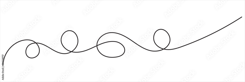 Squiggle line design element. vector file illustration. isolated on ...