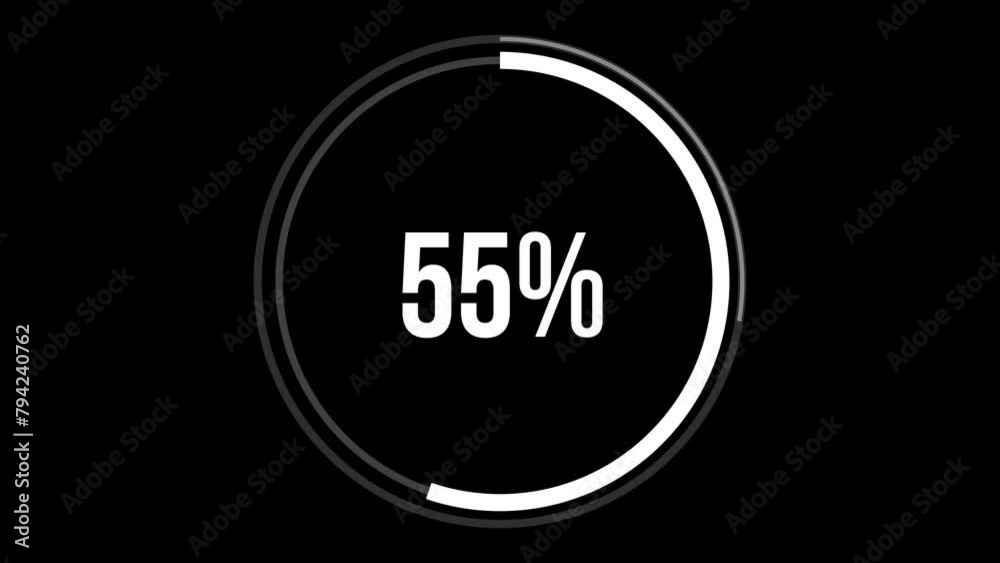 Vidéo Stock Loading animation or progress bar HUD element digital ...
