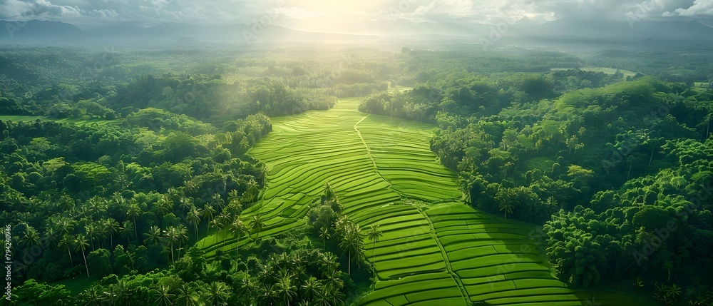 Breathtaking Aerial Perspectives of Tabanan Rice Fields and Amazon ...