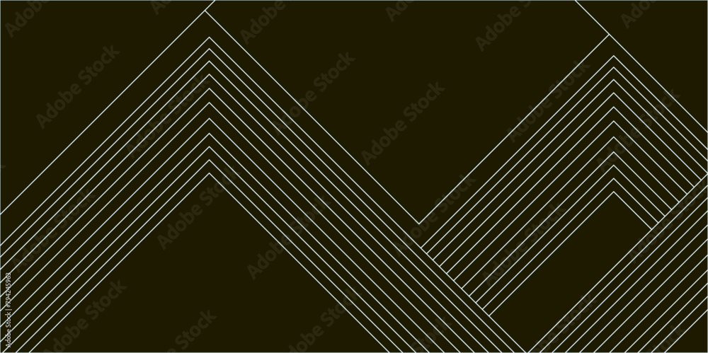 abstract white line tech stripe black background with lines, paper ...