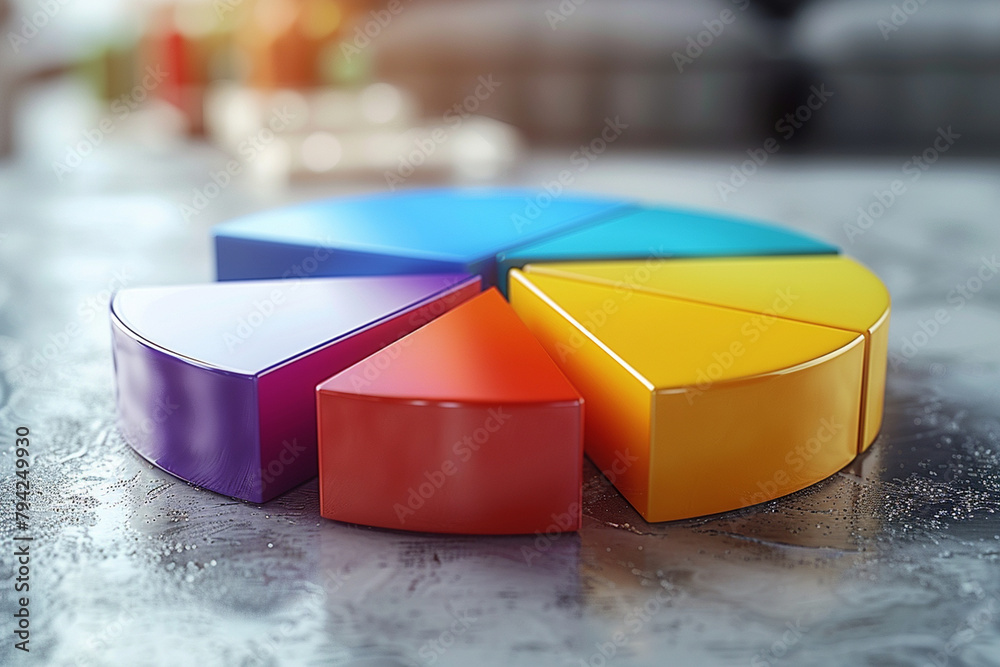 A pie chart showing the market share of different competitors in a ...