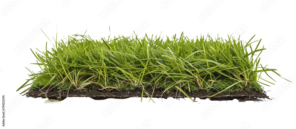Sod of Bermuda grass, commonly used in sports fields for its durability ...