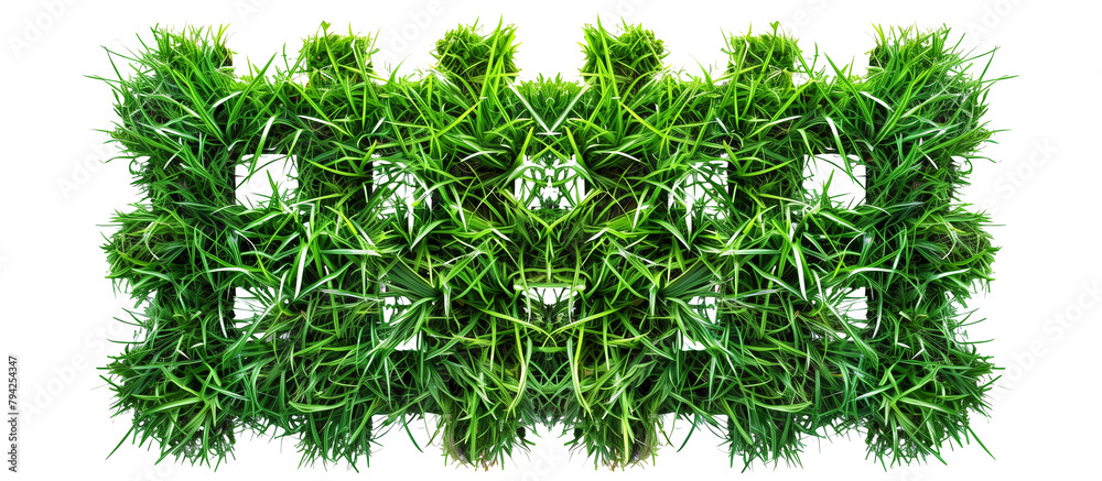 Checkerboard pattern of alternating variegated and solid green mondo ...