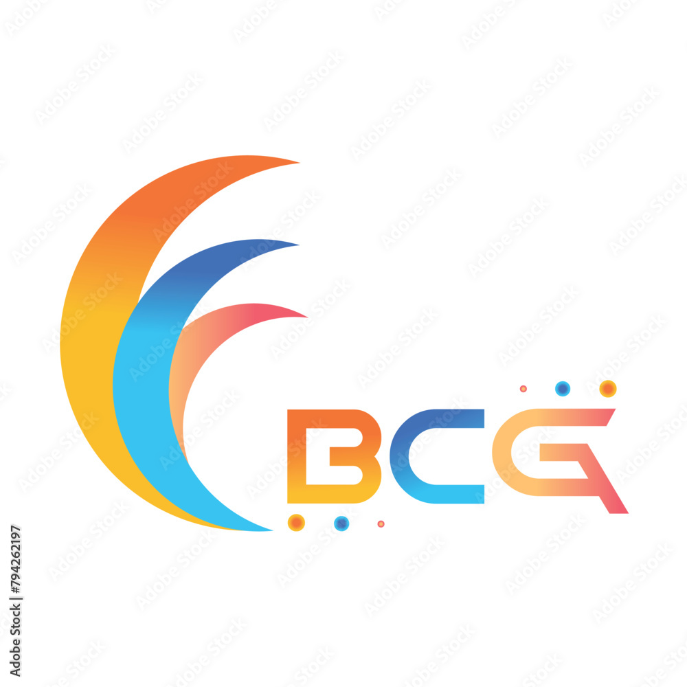 BCG letter technology Web logo design on white background. BCG ...