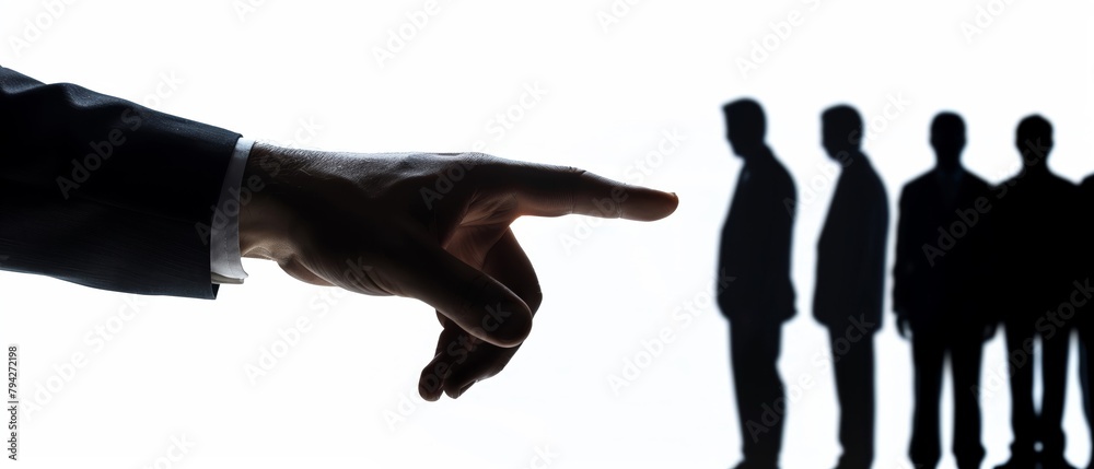 Talent selection, handpicking a standout candidate, bold silhouette ...