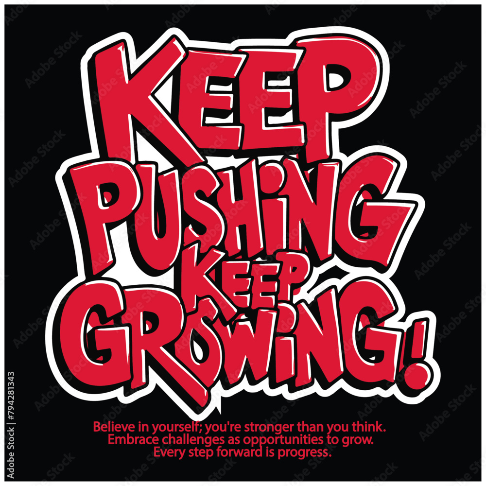 graffiti positive and motivational floral typography vector design ...