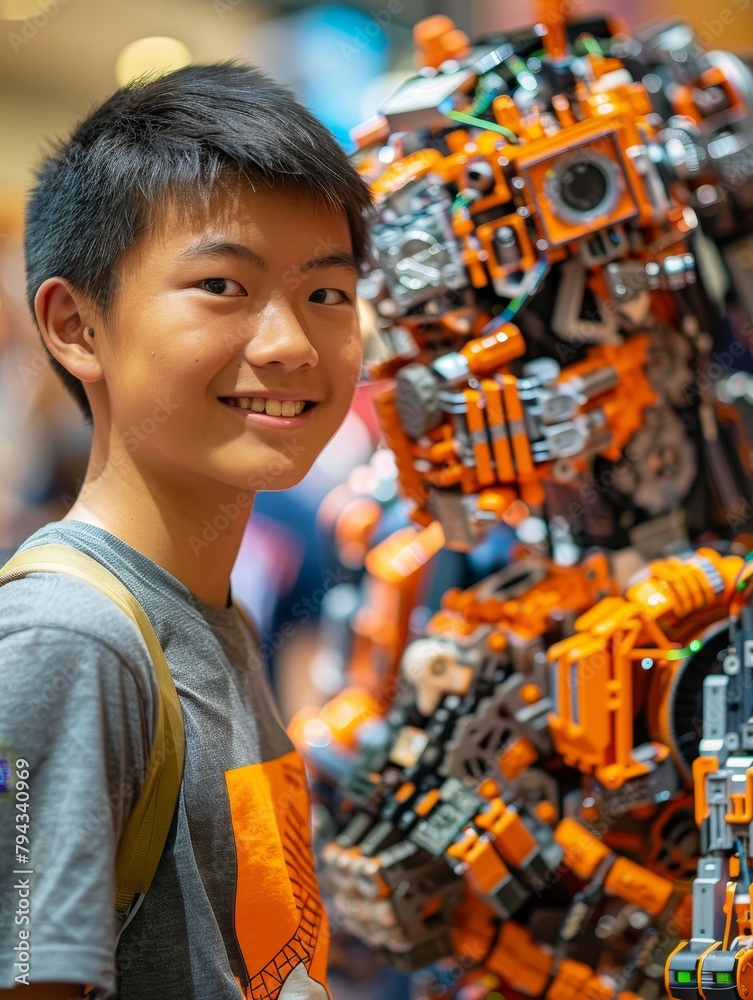 Science and technology workshop for teenagers of mixed ethnicities ...