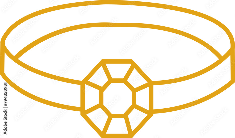 Vecteur Stock Golden Diamond engagement ring vector icon isolated ...