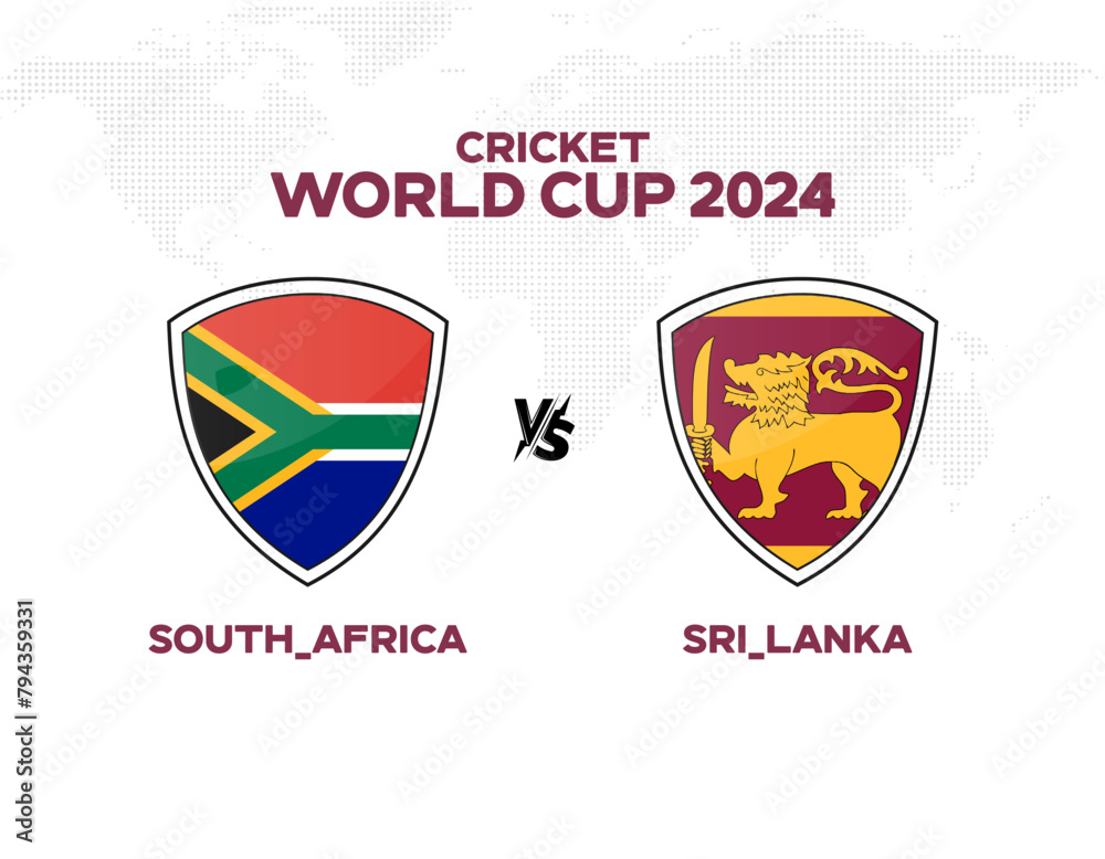 South Africa Vs Sri Lanka International Cricket Match Rival Flags Of