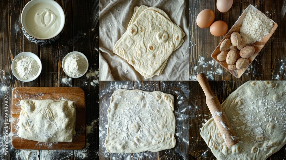 Fotografia do Stock: step-by-step visual recipe showing how to make ...