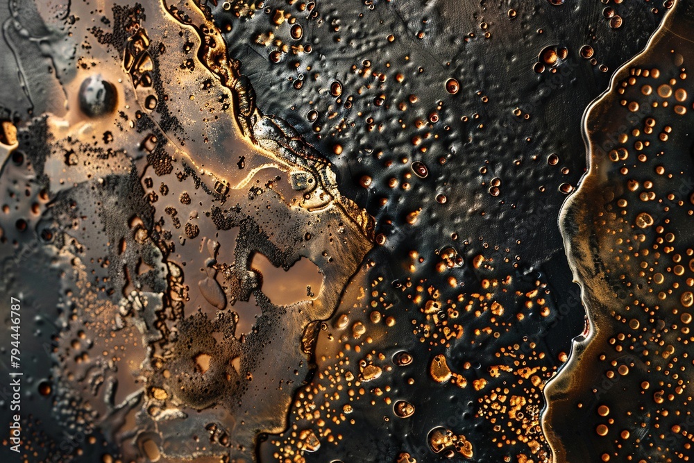 Witness the enigmatic allure of abstract metal textures, where polished ...