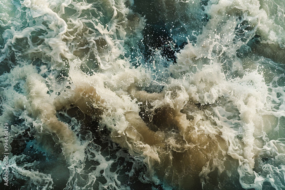 Witness the dynamic energy of abstract water formations, where ...