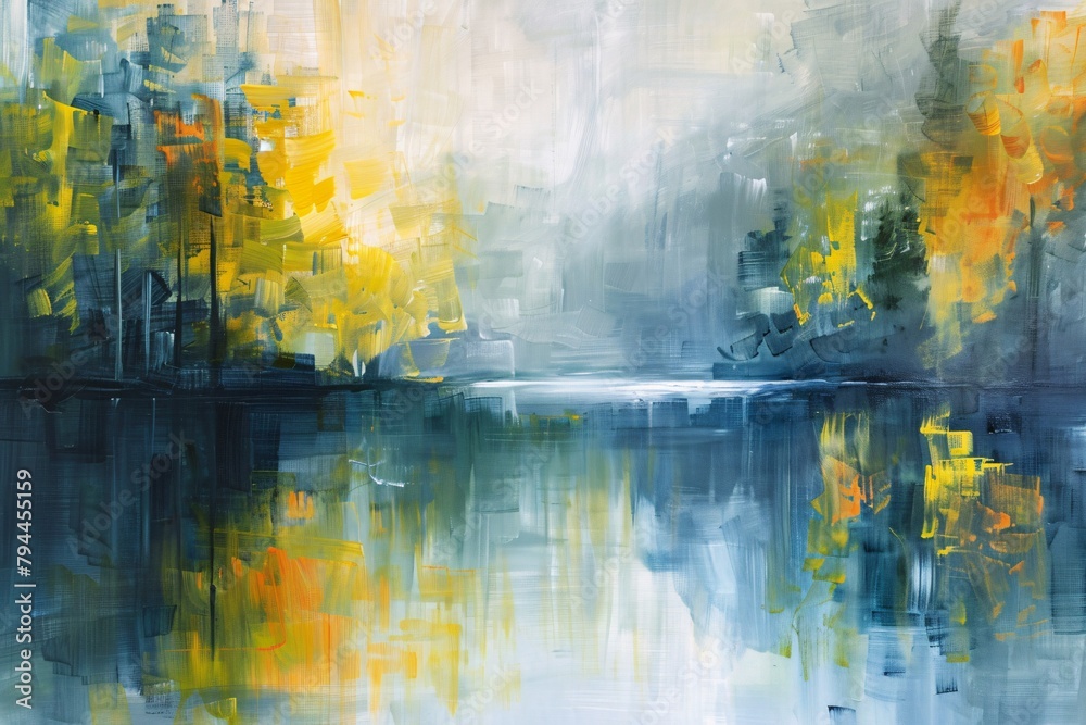 Immerse yourself in the tranquil beauty of abstract water reflections ...