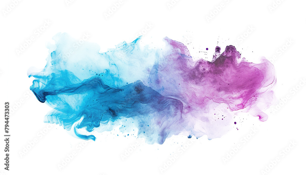 Abstract blue pink watercolor paint brush stroke flow texture PNG ...