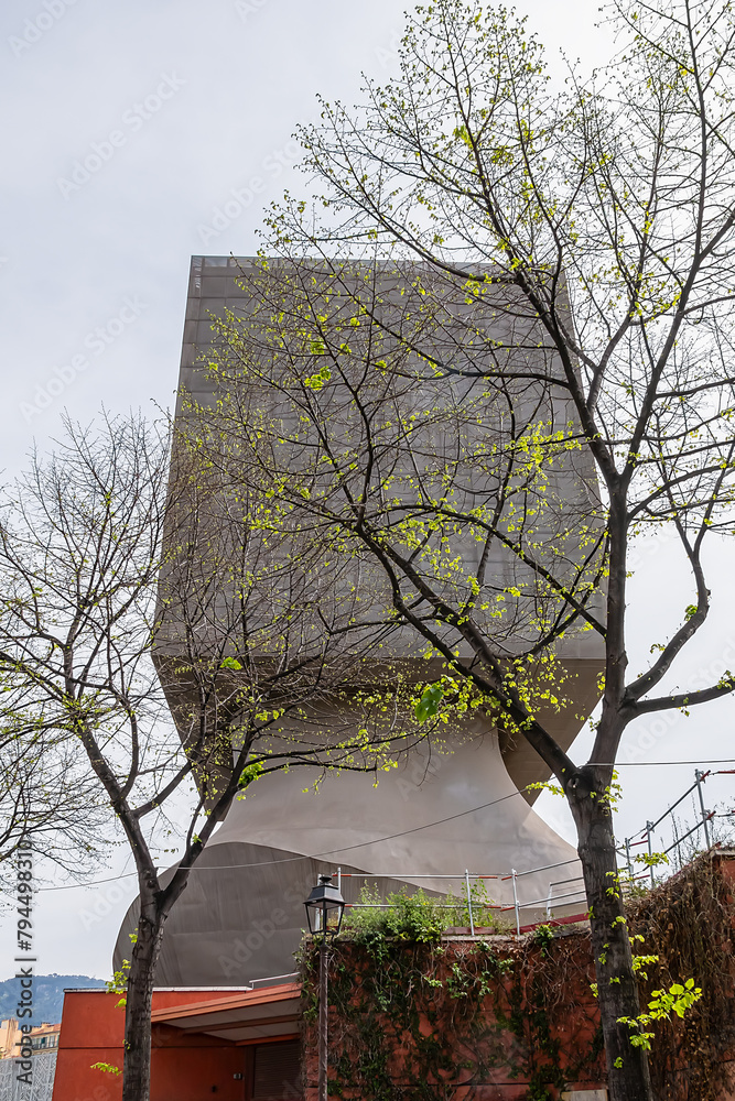 Iconic city library (Tete Carree) in of Nice also known as 'thinking ...