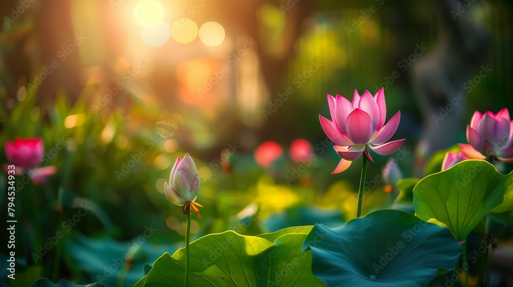 Lotus Flower, Vintage Floral Seamless Pattern for Textile and Wallpaper ...