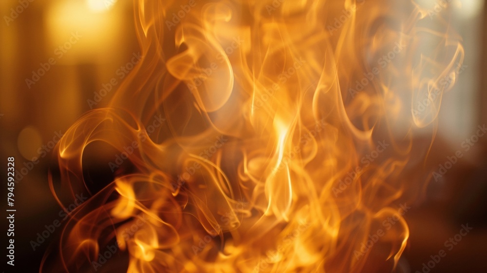 Blurred Embers The embers of a fire dance and twirl casting a soft ...