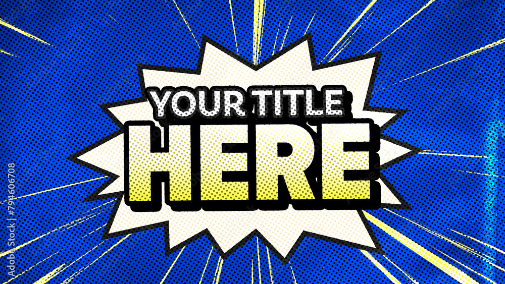 High Energy Comic Book Title Style One for Video Editing with Vibrant ...