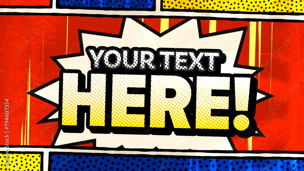 High Energy Comic Book Title Style 3 for Video Editing with Vibrant ...