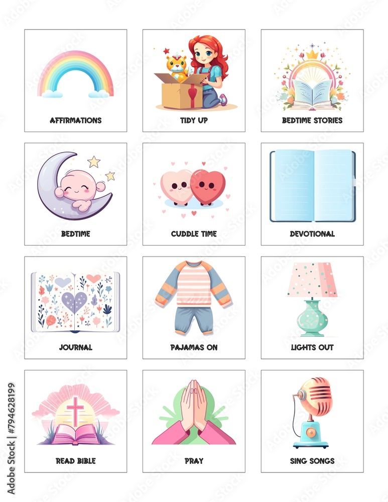 Kids Daily Routine Cards,Daily Checklist for Toddlers,Chore Chart for ...