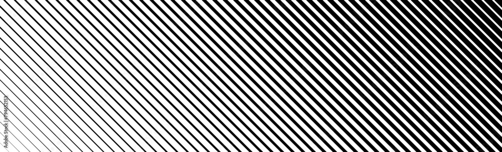 Oblique line halftone gradient texture. Fading diagonal stripe ...
