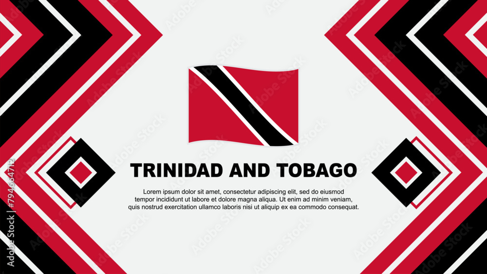 Trinidad And Tobago Flag Abstract Background Design Template. Trinidad ...