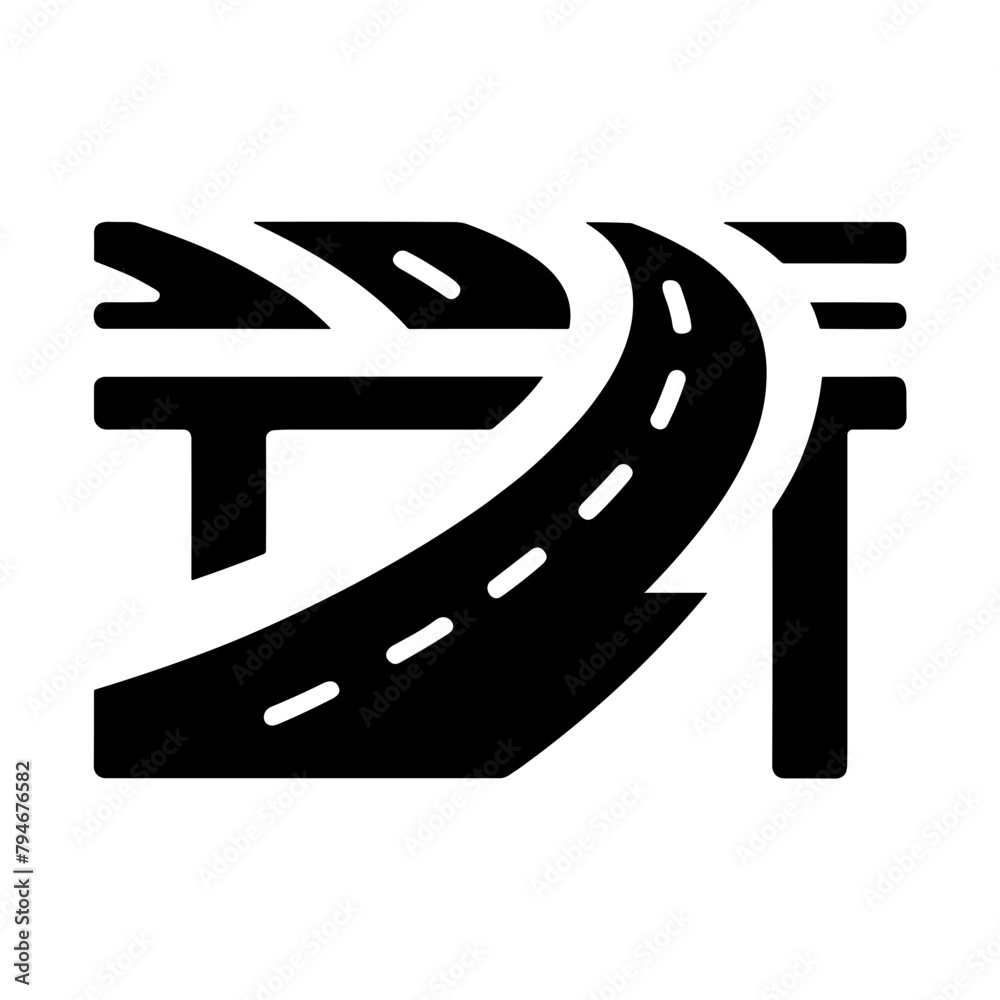 "Flyover Icon" Represents The Intersection Of Highway Engineering And ...