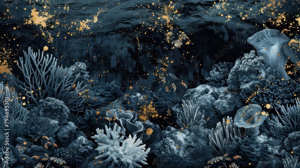 Abstract coral reef aesthetic wallpaper with underwater charm and ...
