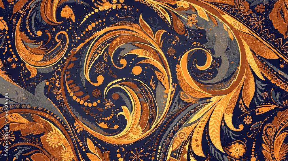 An intricate Tracery pattern inspired by Mehndi design featuring ...