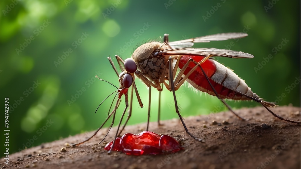 Zika virus and dengue fever-carrying Aedes mosquitoes are sucking blood ...