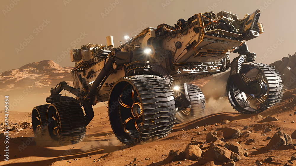 Machines and Robots Mining on Mars Mining on a Strange Planet Develop ...