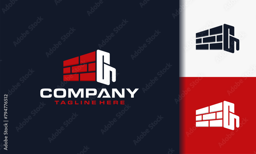 Bricks and Masonry with trowel logo, Modern home plastering logo design ...