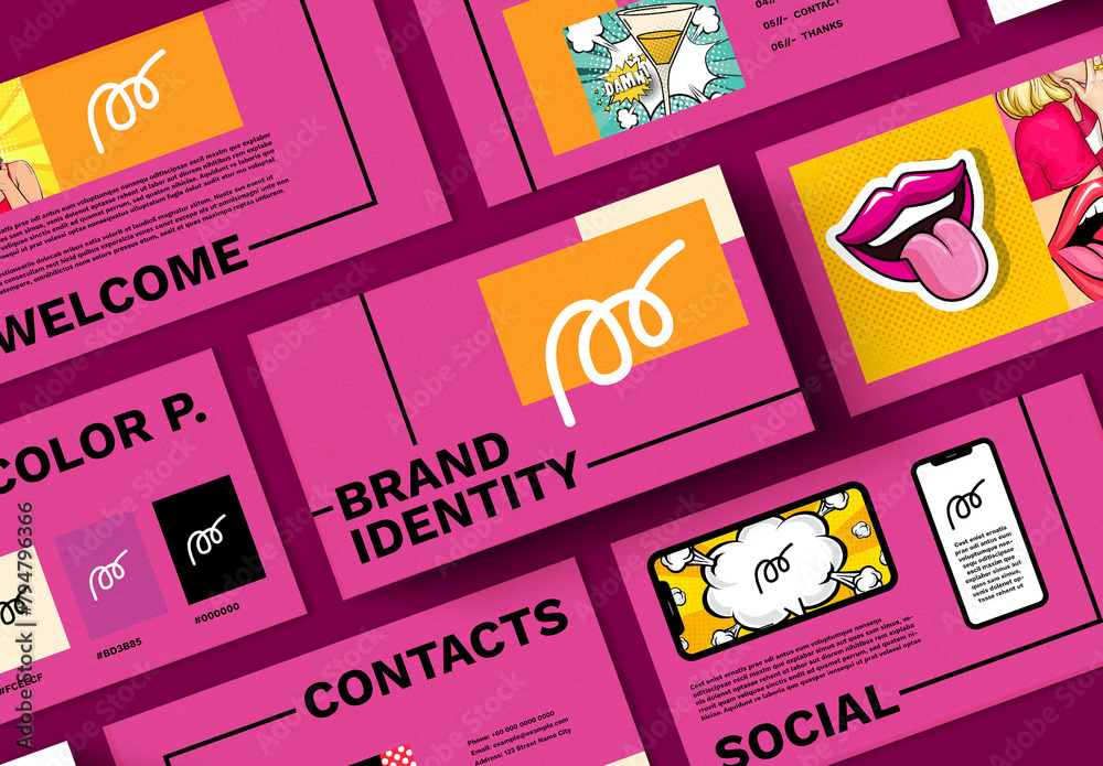 Brand Identity Manual Layout Stock Template | Adobe Stock