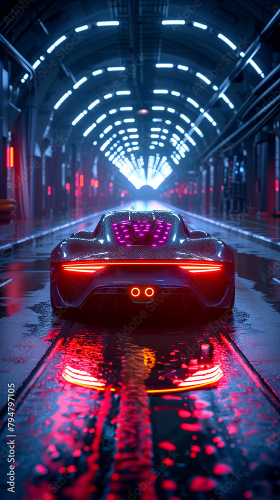 Red car body Object for service factory auto Car tail light red color ...