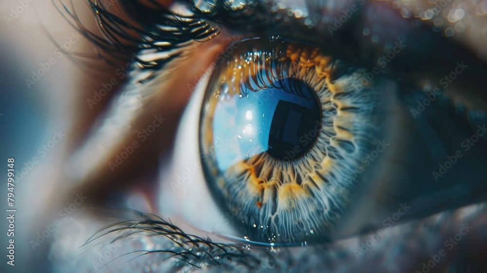 Stunning close-up of an eye with detailed iris patterns - High ...