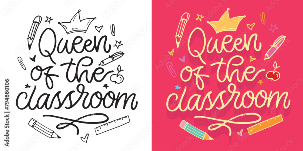 Set with hand drawn lettering quotes in modern calligraphy style about ...