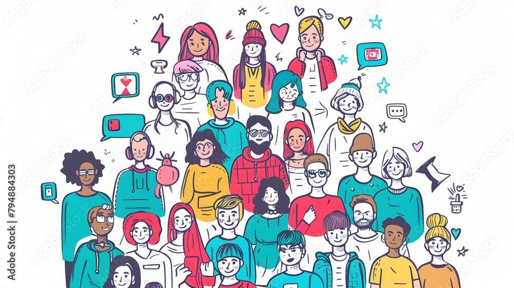 Vibrant of Diverse Content Creators Showcasing Their Creativity and ...