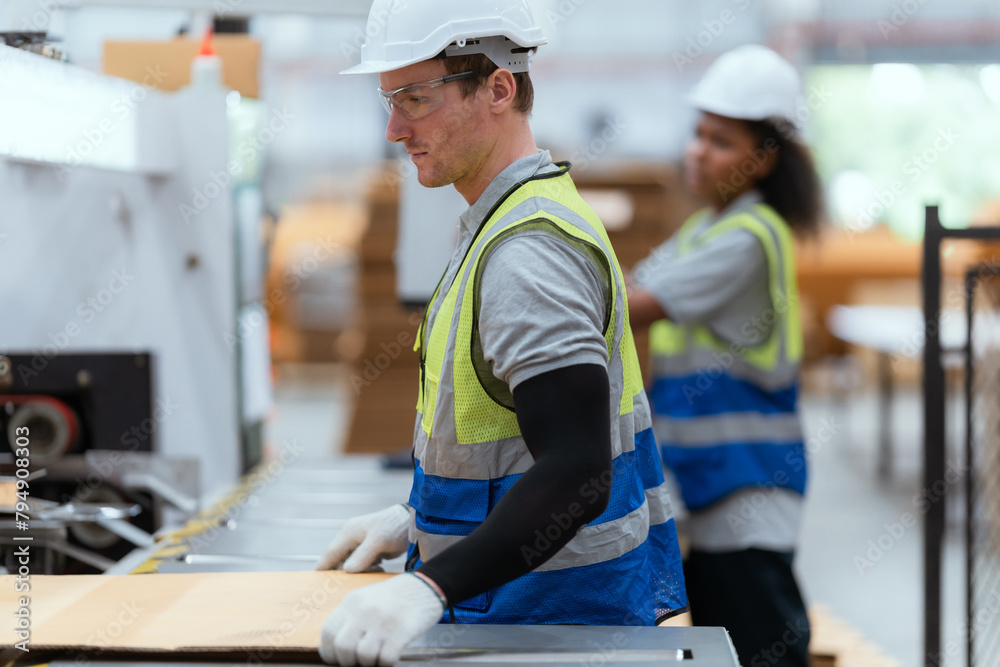 Professional worker team in safety uniform, supervisor inspector in ...