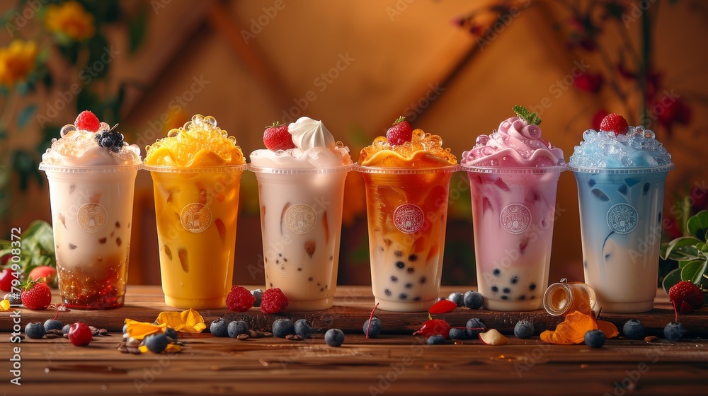 Design for bubble tea special promotions, pearl milk tea, yummy drinks ...