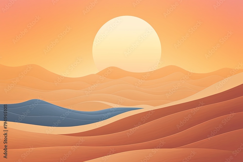 Golden Desert Twilight: Sand Gradients in Vibrant Colors Stock ...