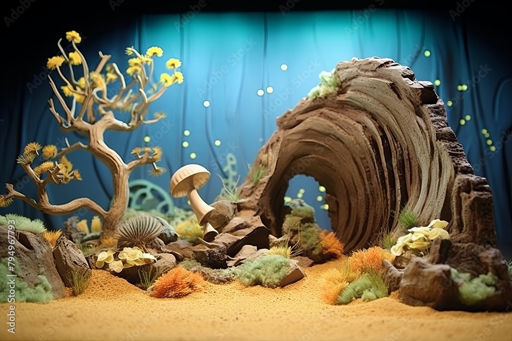 Kinetic Sand Nature Dioramas: Mesmerizing Animation Displays Stock ...