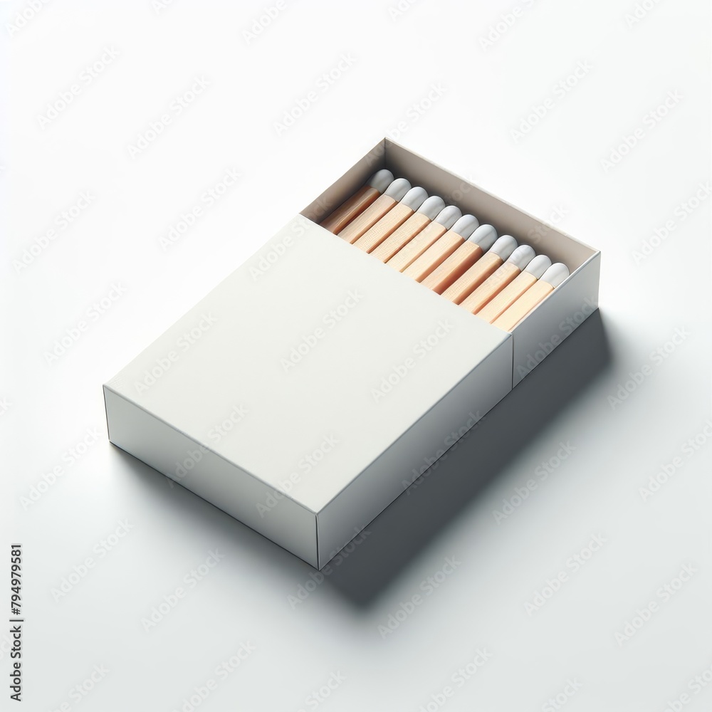 Blank matchbox mock up template isolated on white background, 3D ...