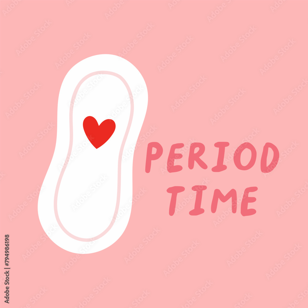 Menstruation lettering card. Menstrual cycle quote, periods lettering ...