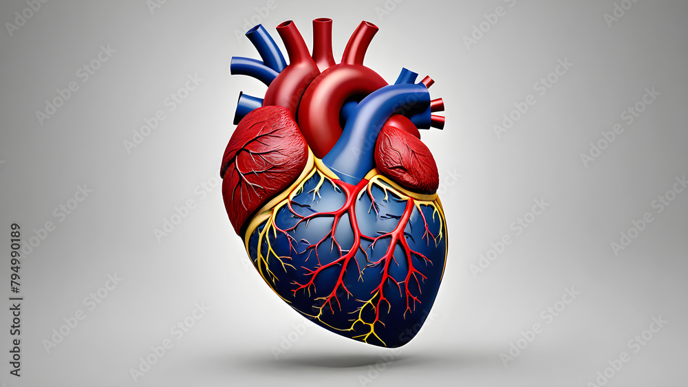 anatomy of human heart AI generated Stock Photo | Adobe Stock
