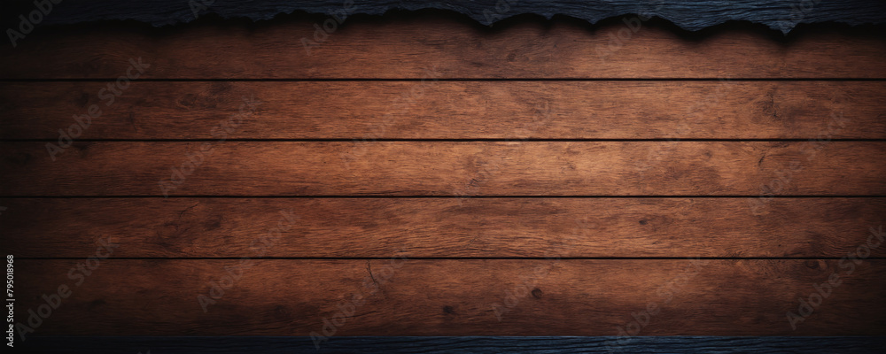 Deep dark wood background with a solid black coloured frame. The ...