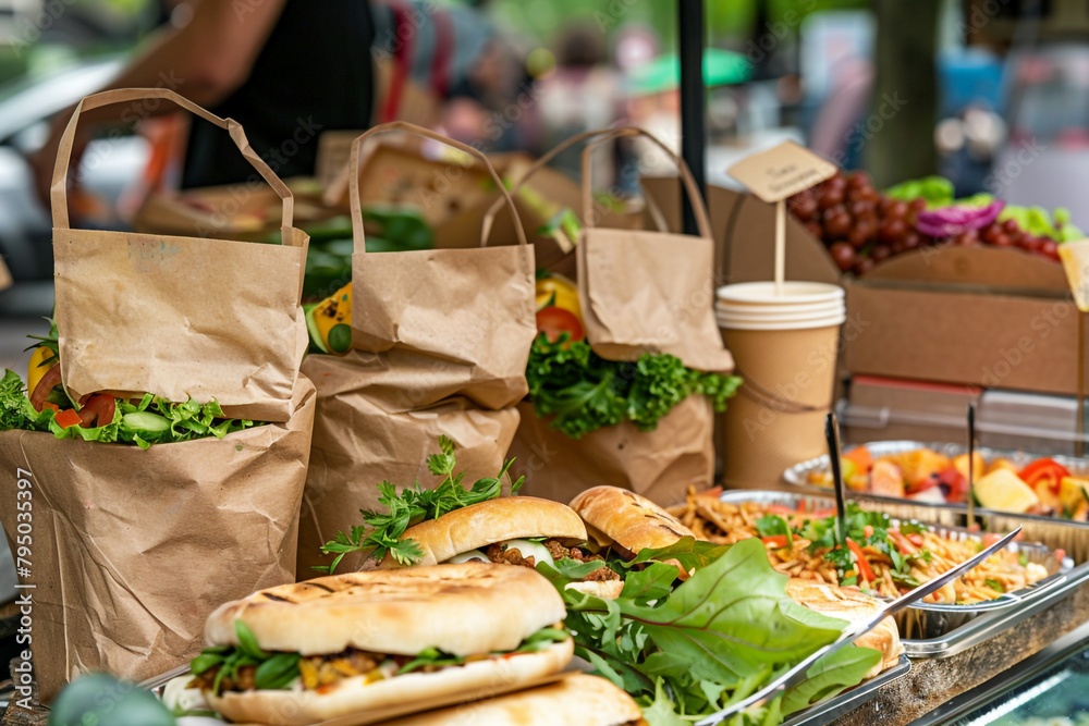 Eco-friendly kraft paper food packaging and tableware are a sustainable ...