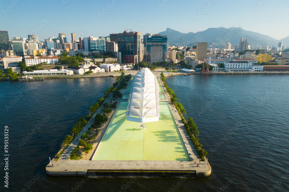 Rio de Janeiro, Brazil - April 3, 2024: Aerial view of "Museum of ...