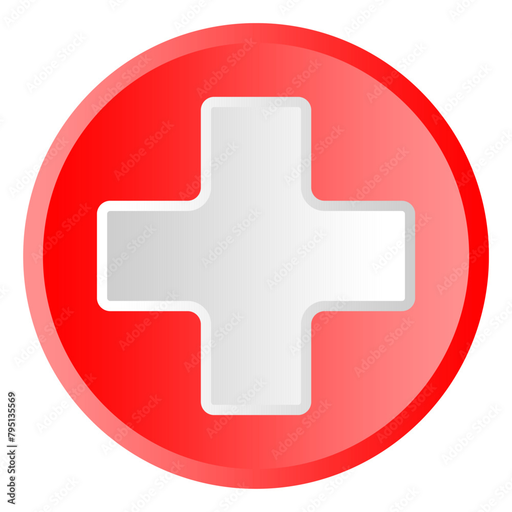 Healthcare cross symbol, icon, emblem, or medical logo, vector ...